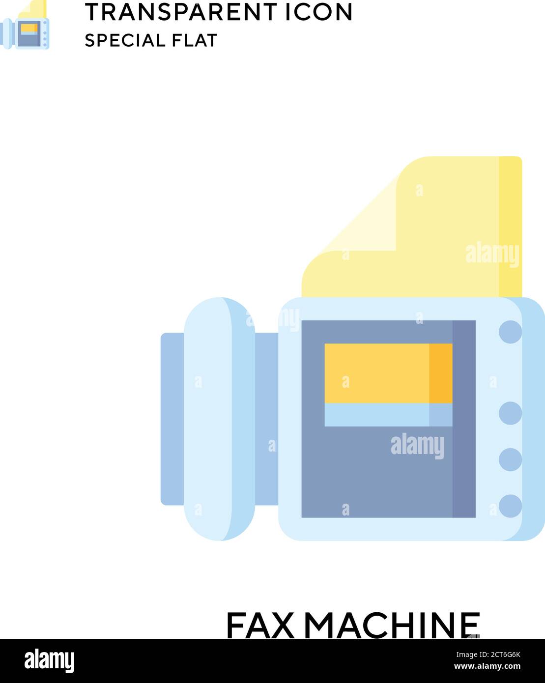 Fax machine vector icon. Flat style illustration. EPS 10 vector Stock ...