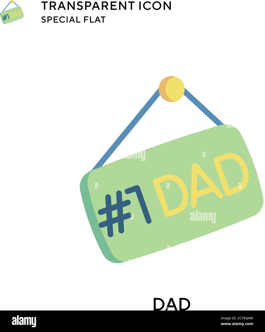 Dad vector icon. Flat style illustration. EPS 10 vector Stock Vector ...