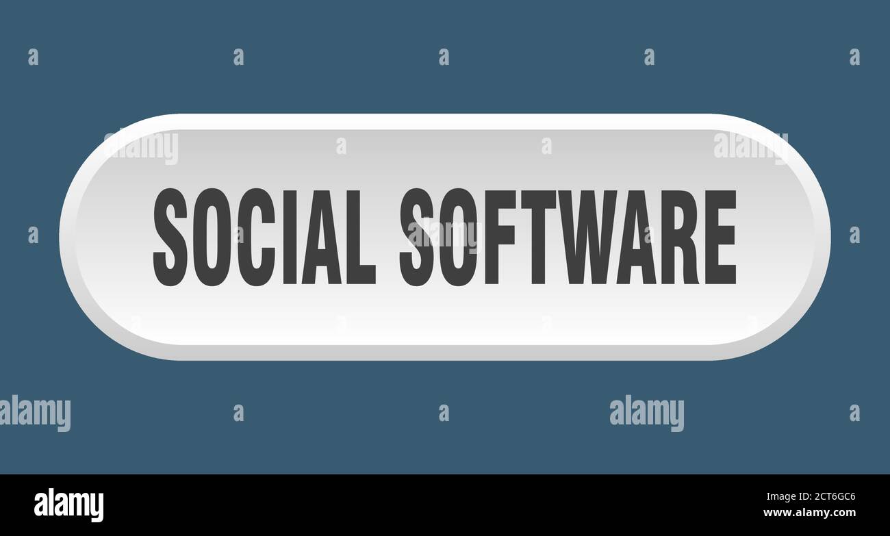 social software button. rounded sign isolated on white background Stock ...