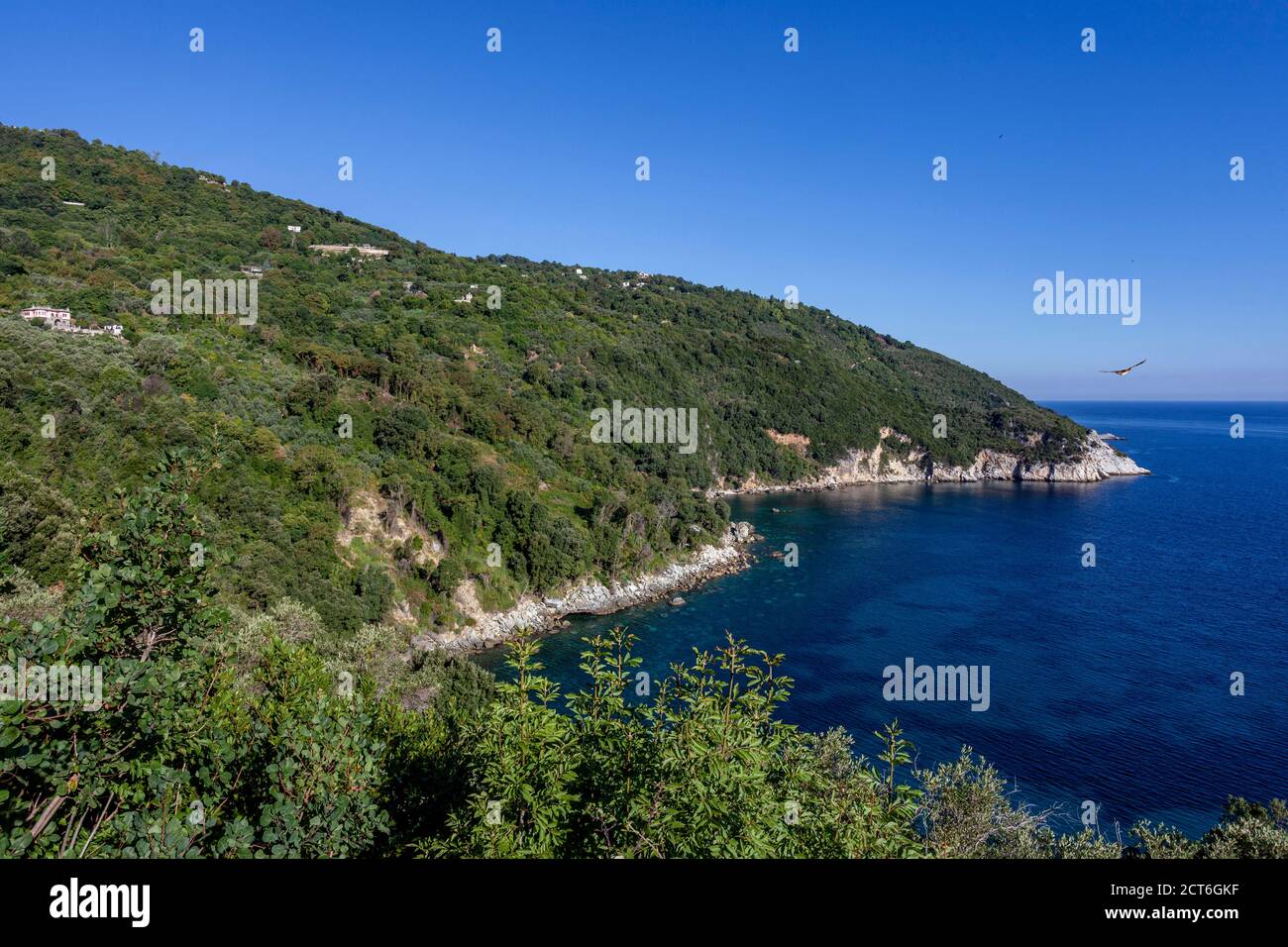 Aegean coastline, coastal tourism around Greek beaches, Volos district ...