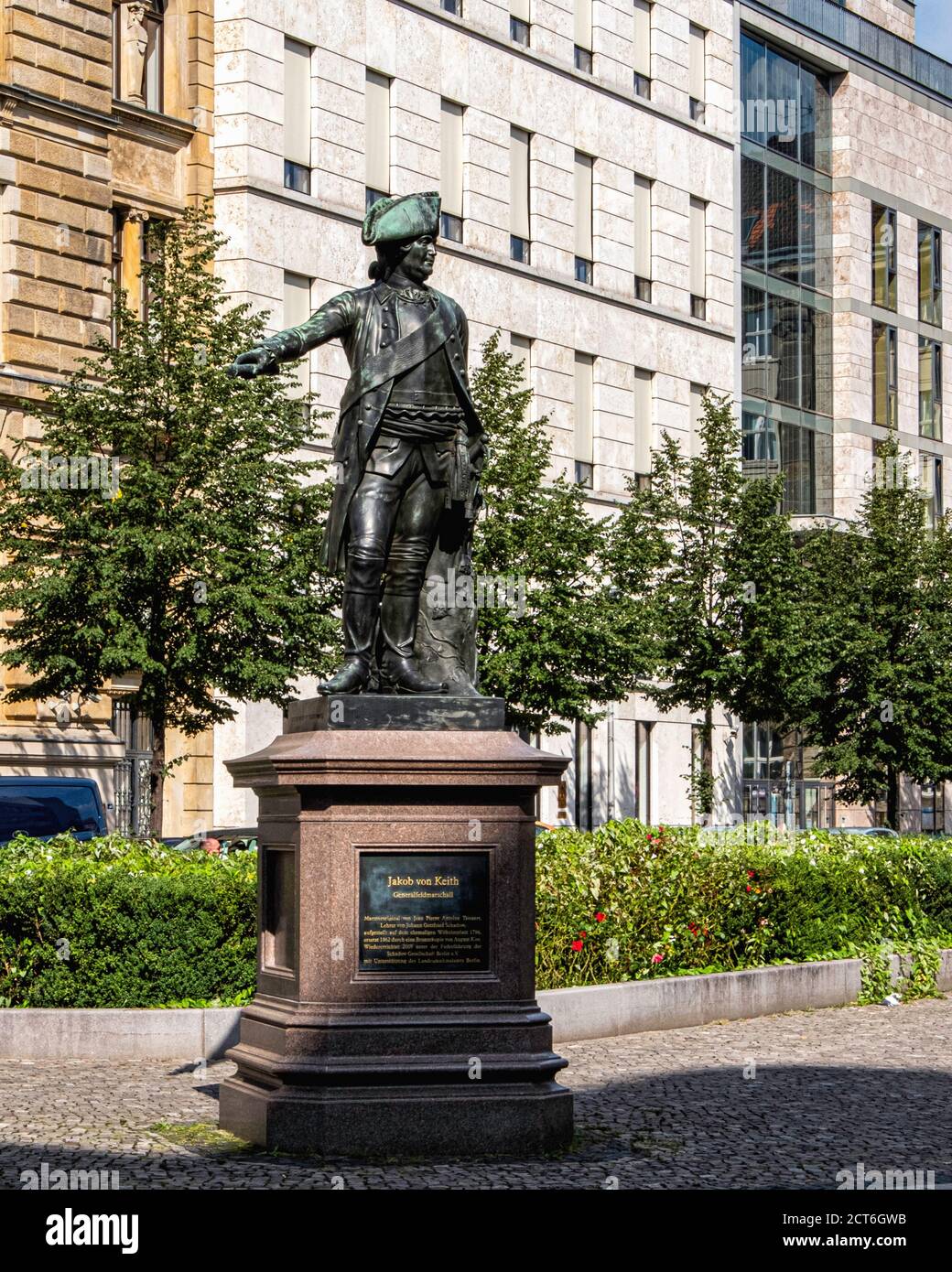 Berlin,Mitte, Zietenplatz.Statue of Jakob von Keith aka James Keith ...