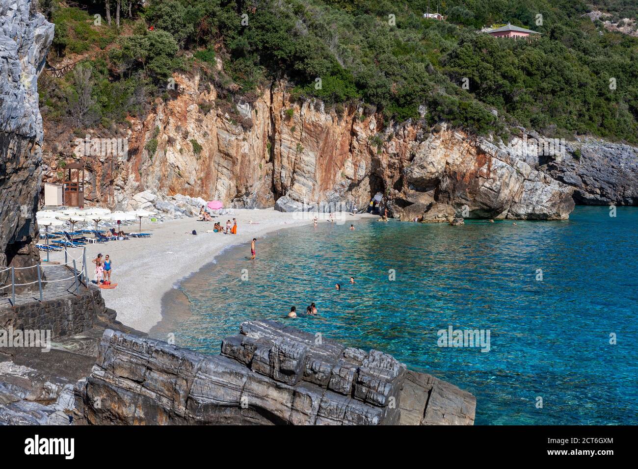 Beaches of Greece, rock formations on Mylopotamos beach, Pelion, Volos ...
