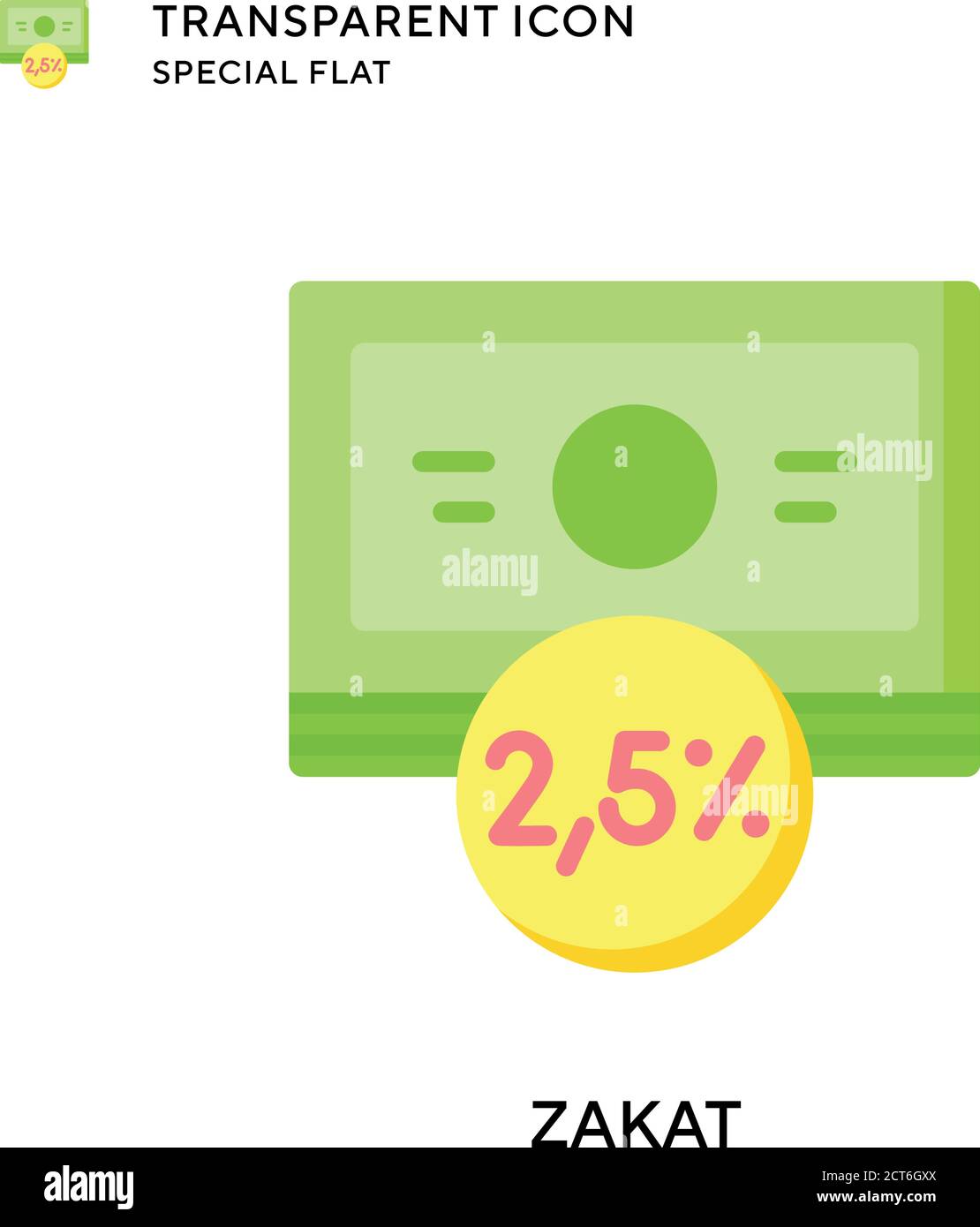 Zakat vector icon. Flat style illustration. EPS 10 vector Stock Vector ...