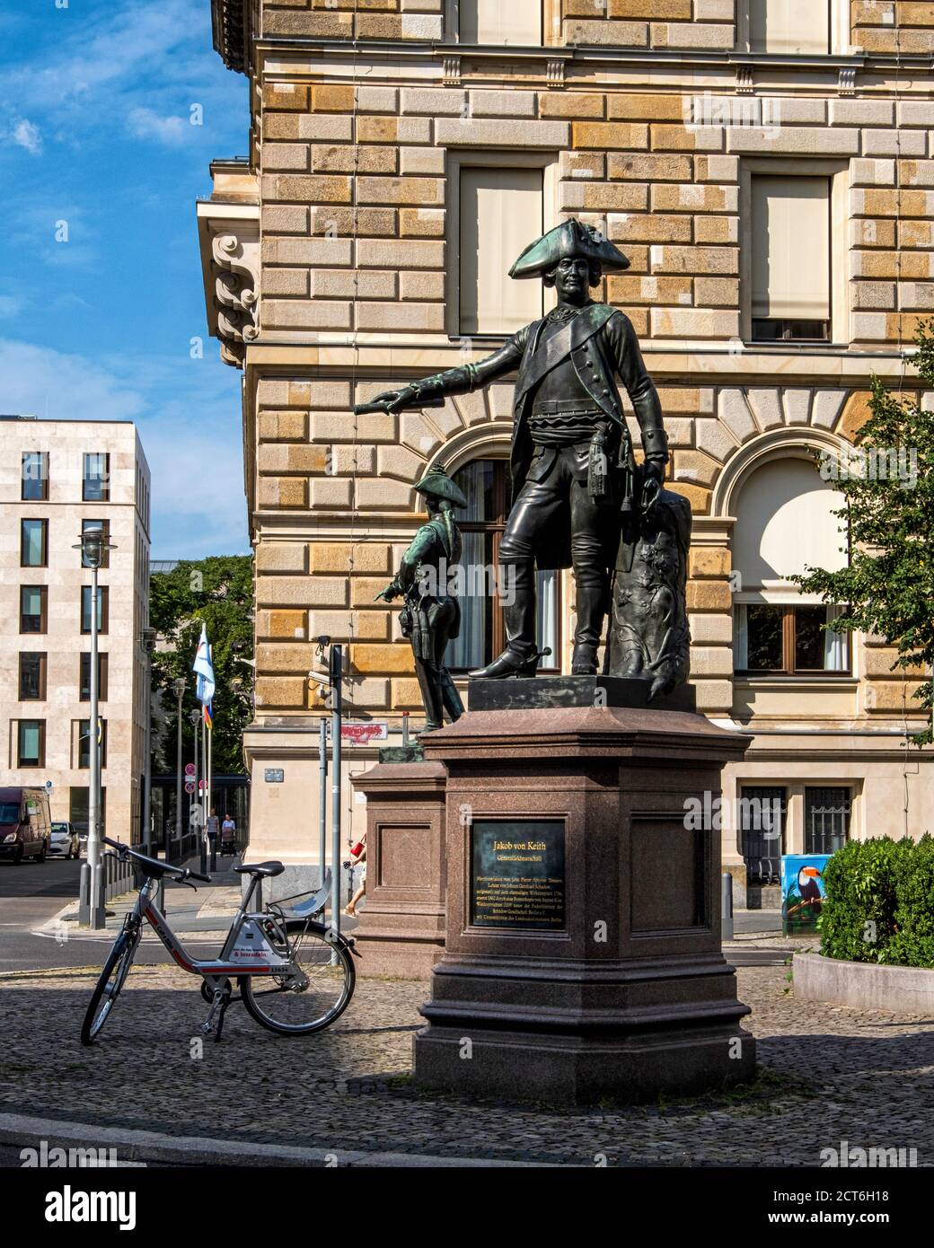 Berlin,Mitte, Zietenplatz.Statue of Jakob von Keith aka James Keith ...