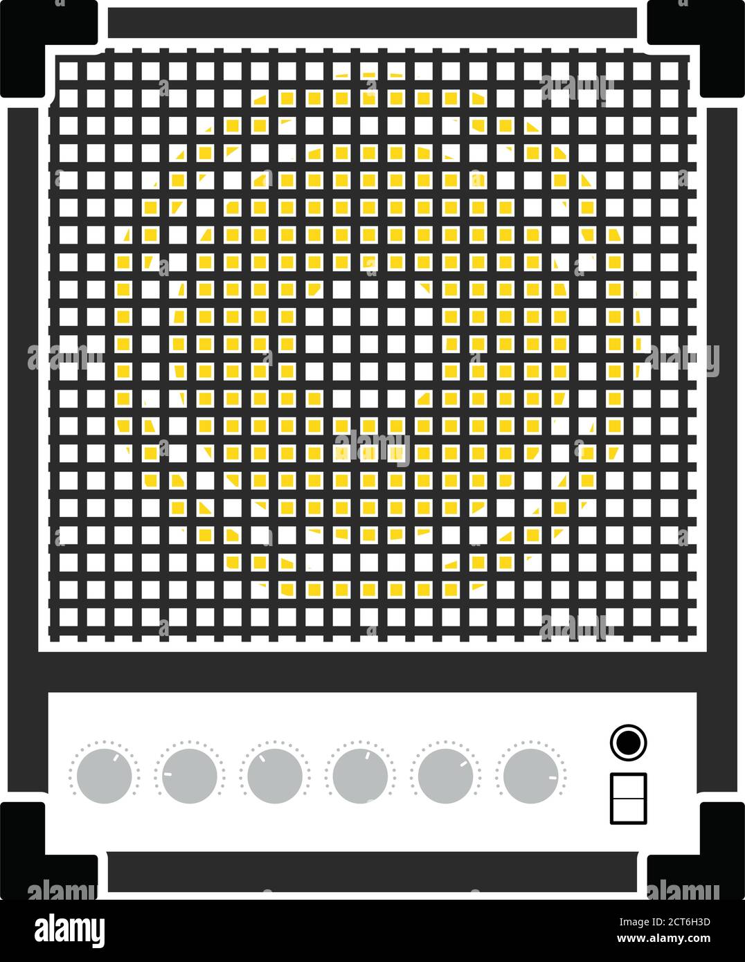 Audio Monitor Icon. Flat Color Design. Vector Illustration Stock Vector ...