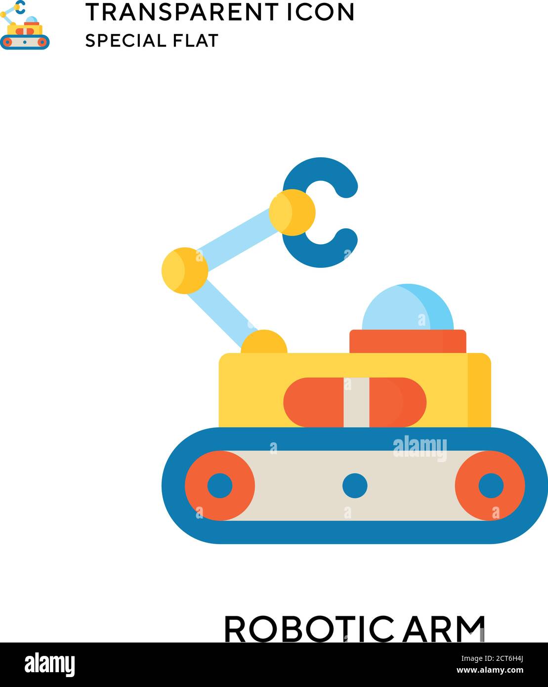 Robotic arm vector icon. Flat style illustration. EPS 10 vector Stock ...