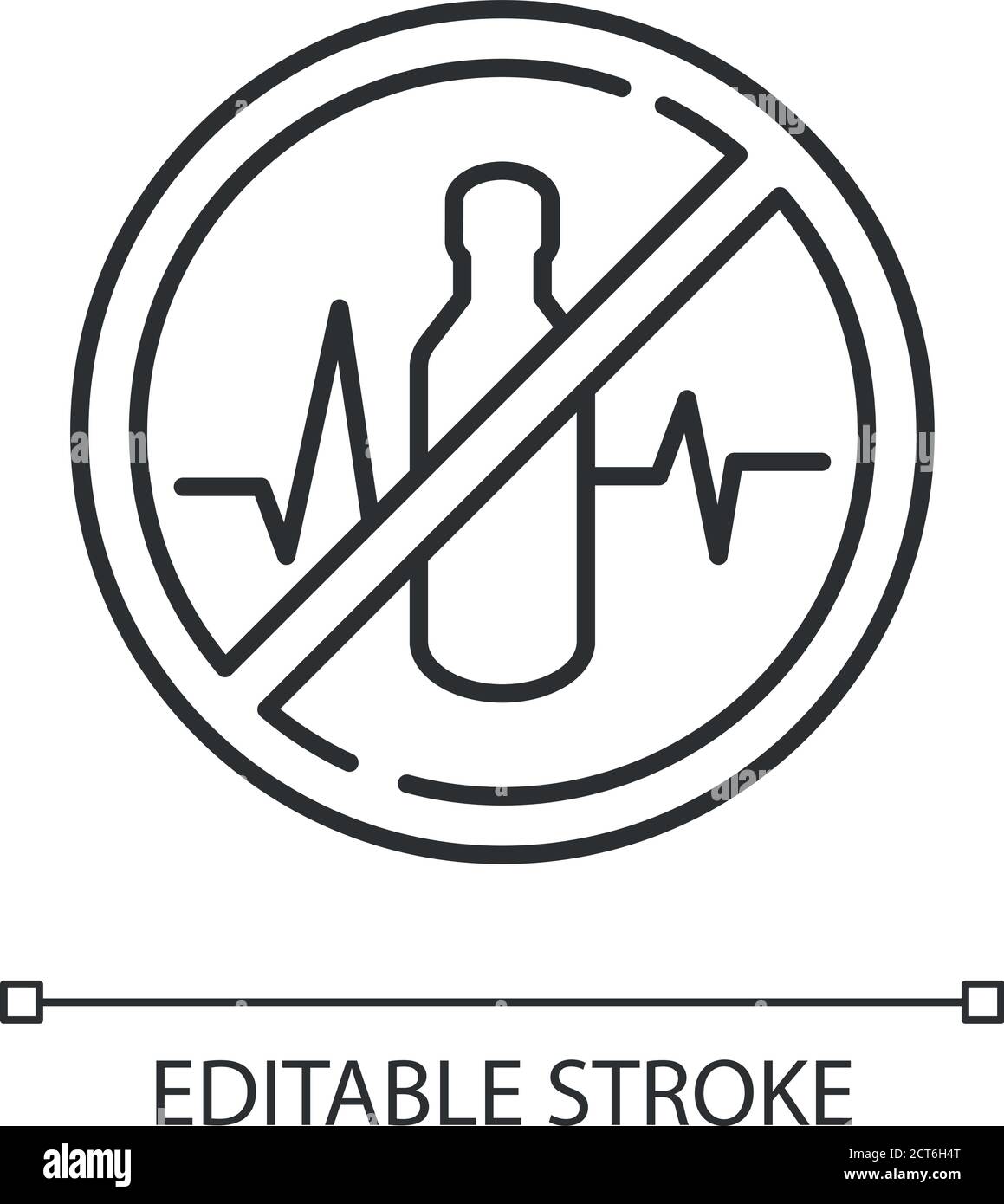 Health warning linear icon Stock Vector Image & Art - Alamy