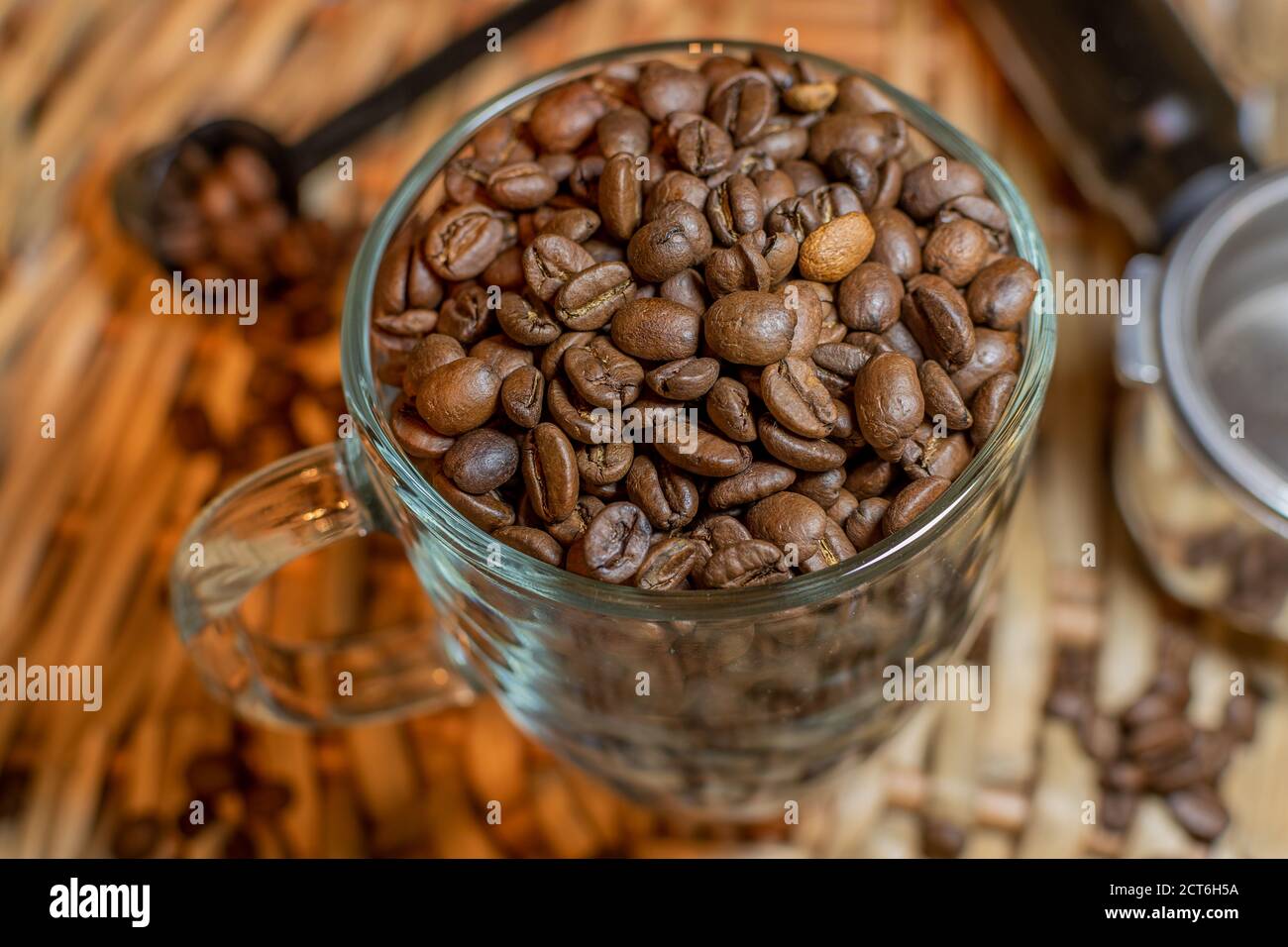 Coffee beans in a cup Stock Photo - Alamy