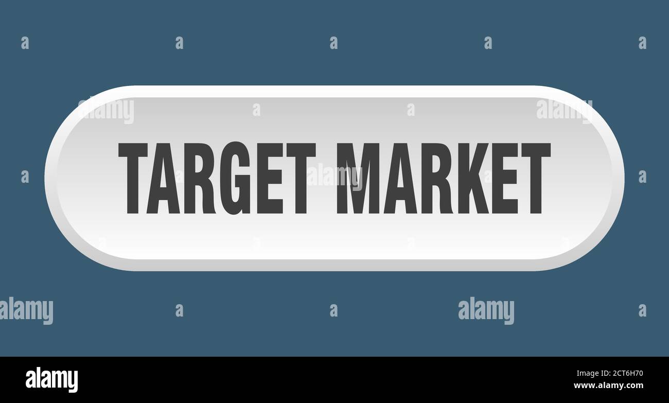 target market button. rounded sign isolated on white background Stock ...