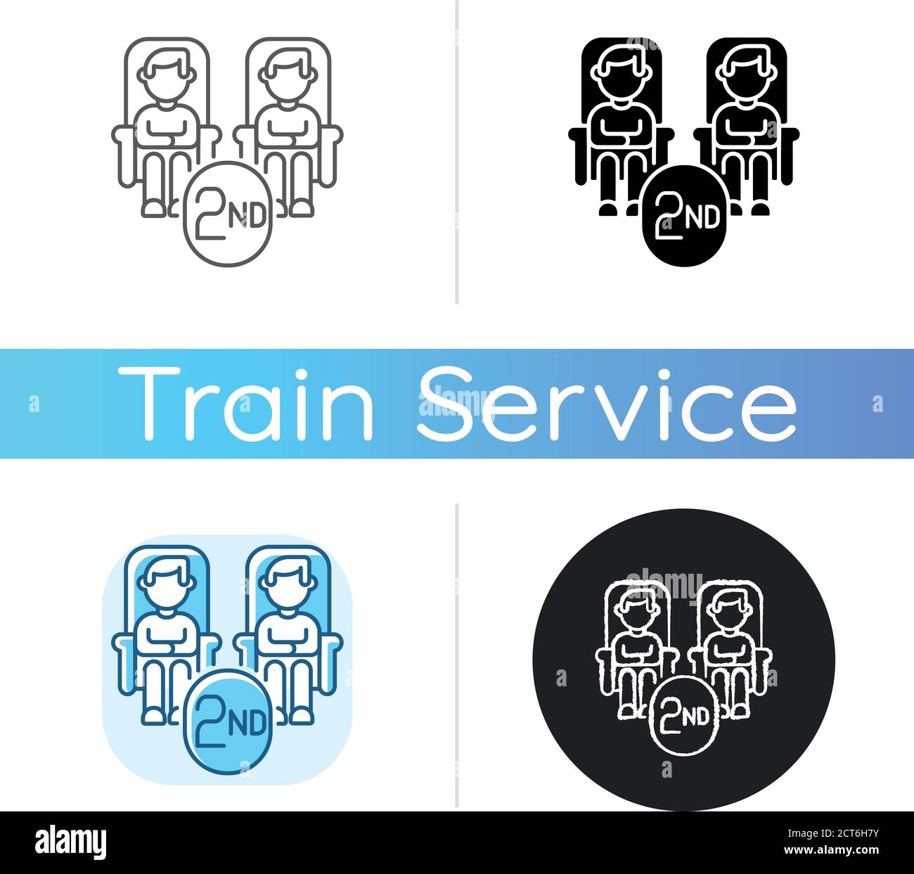 Second class seats icon Stock Vector Image & Art - Alamy