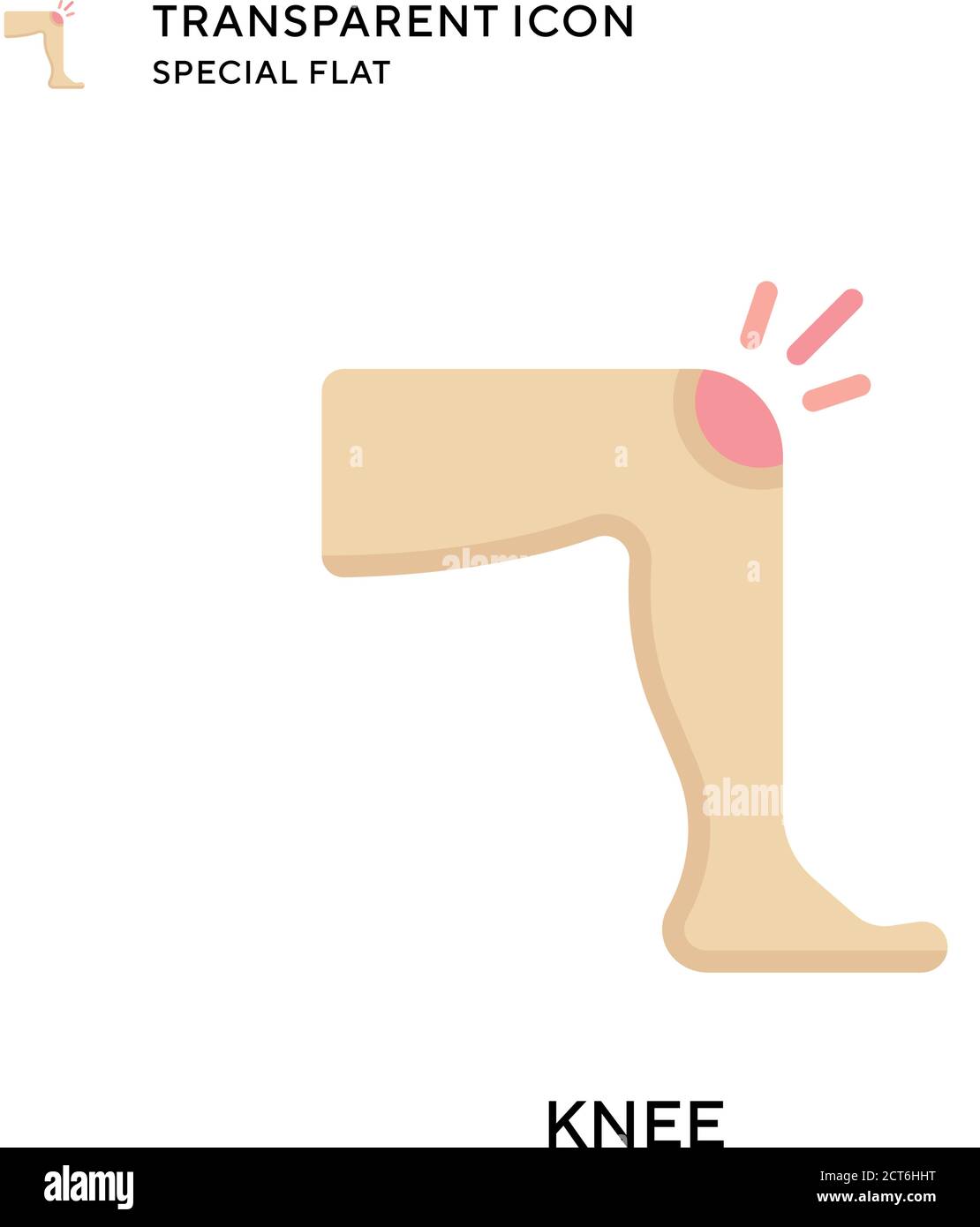 Woman massaging her knee Stock Vector Images - Alamy