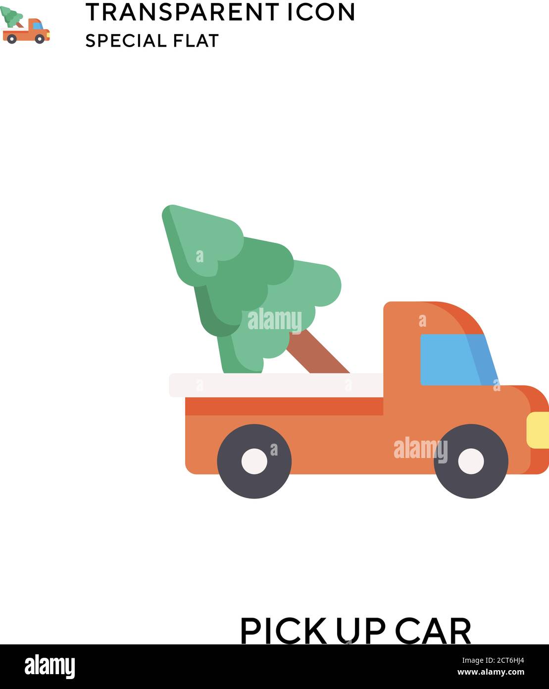 Pickup truck behind Stock Vector Images - Alamy