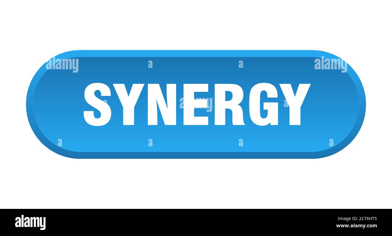 synergy button. rounded sign isolated on white background Stock Vector ...