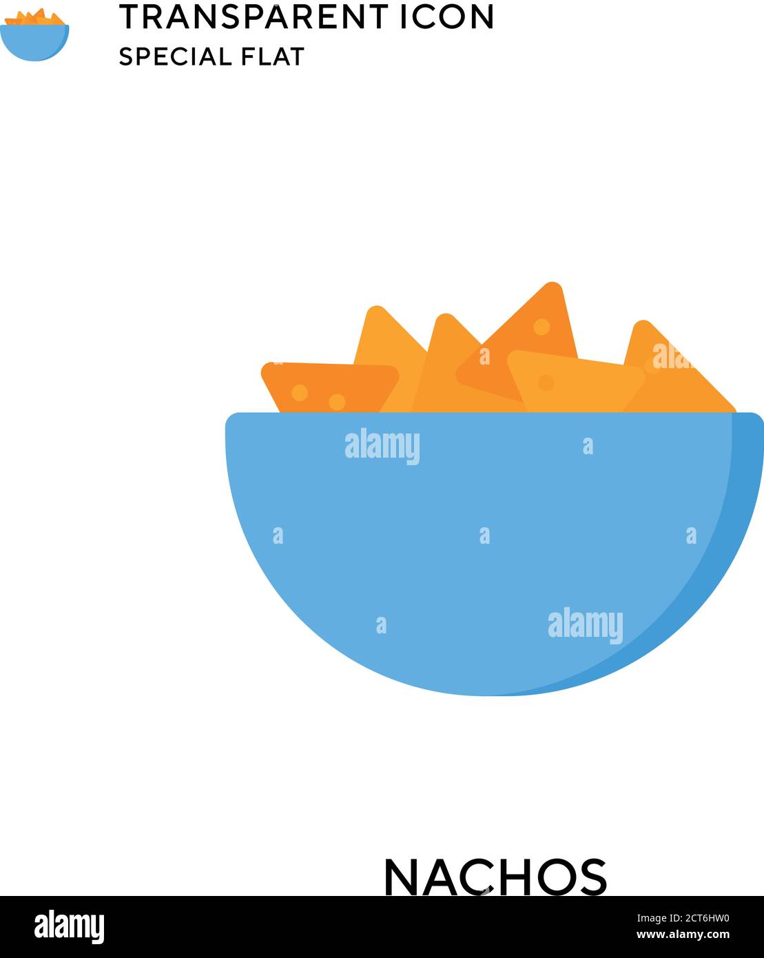 Nachos vector icon. Flat style illustration. EPS 10 vector Stock Vector ...