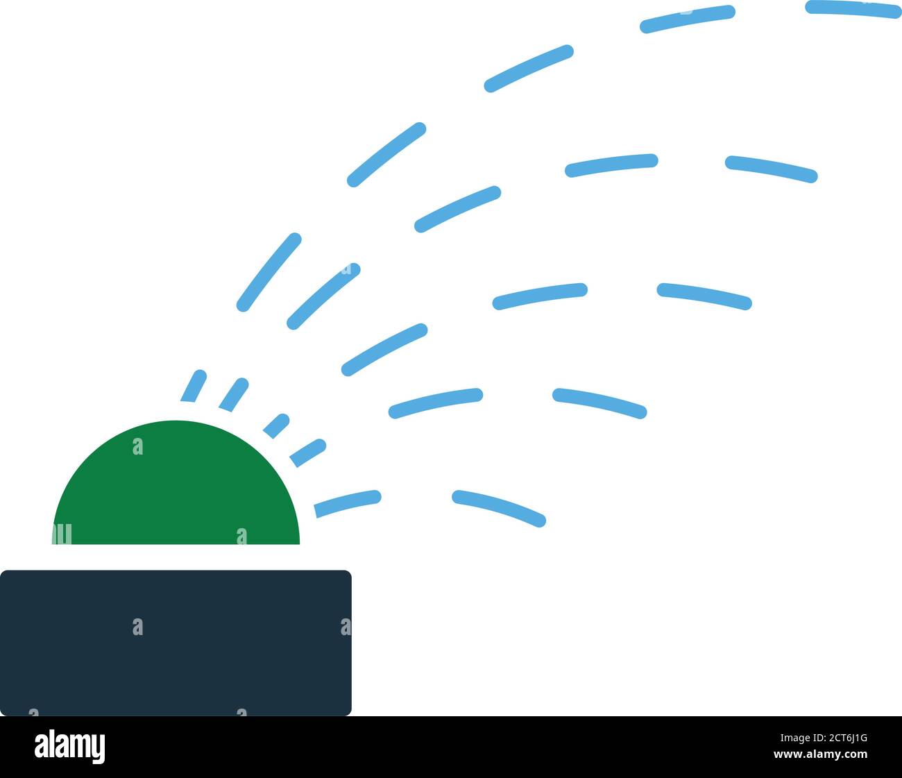 Automatic irrigation sprinkler flat Stock Vector Images - Alamy