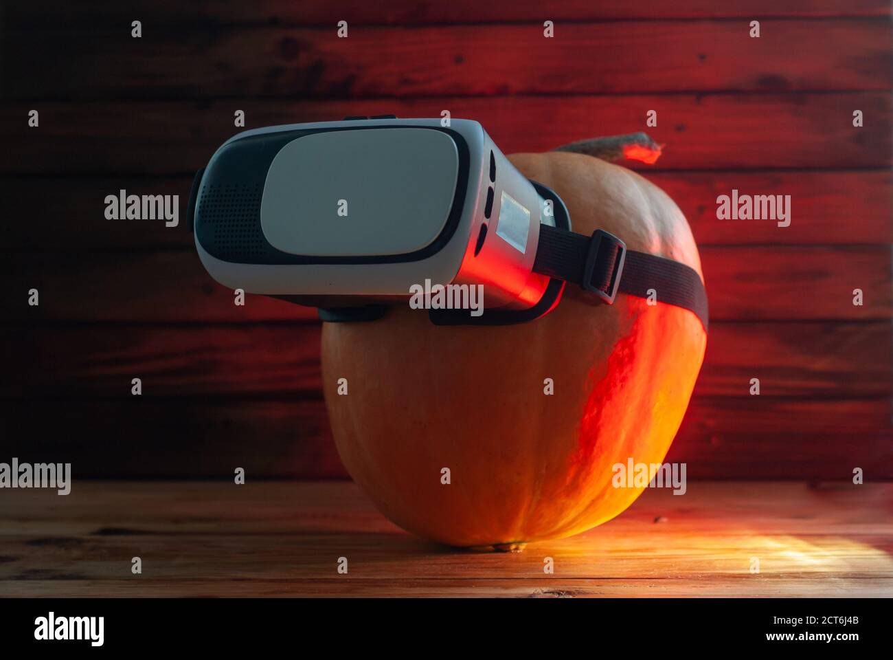 pumpkin and vr glasses, the concept of Halloween future Stock Photo - Alamy
