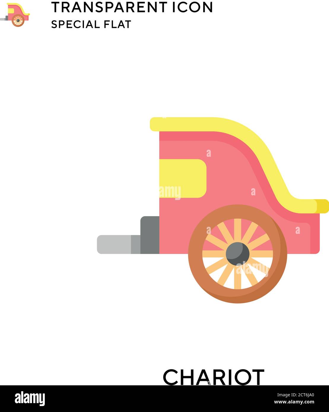 Chariot vector icon. Flat style illustration. EPS 10 vector Stock ...
