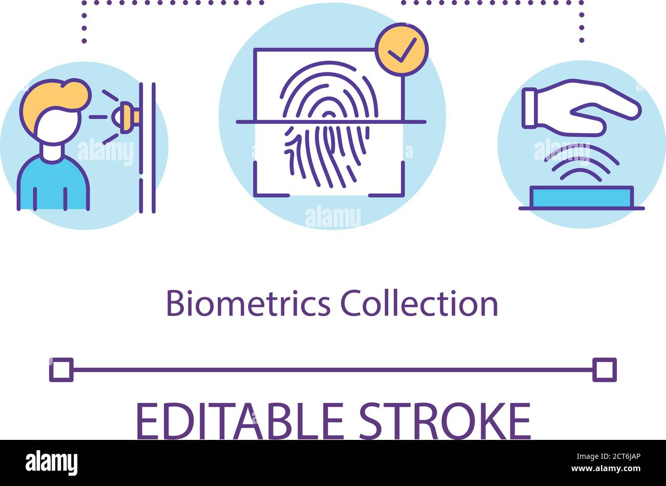 Biometric collection concept icon Stock Vector Image & Art - Alamy