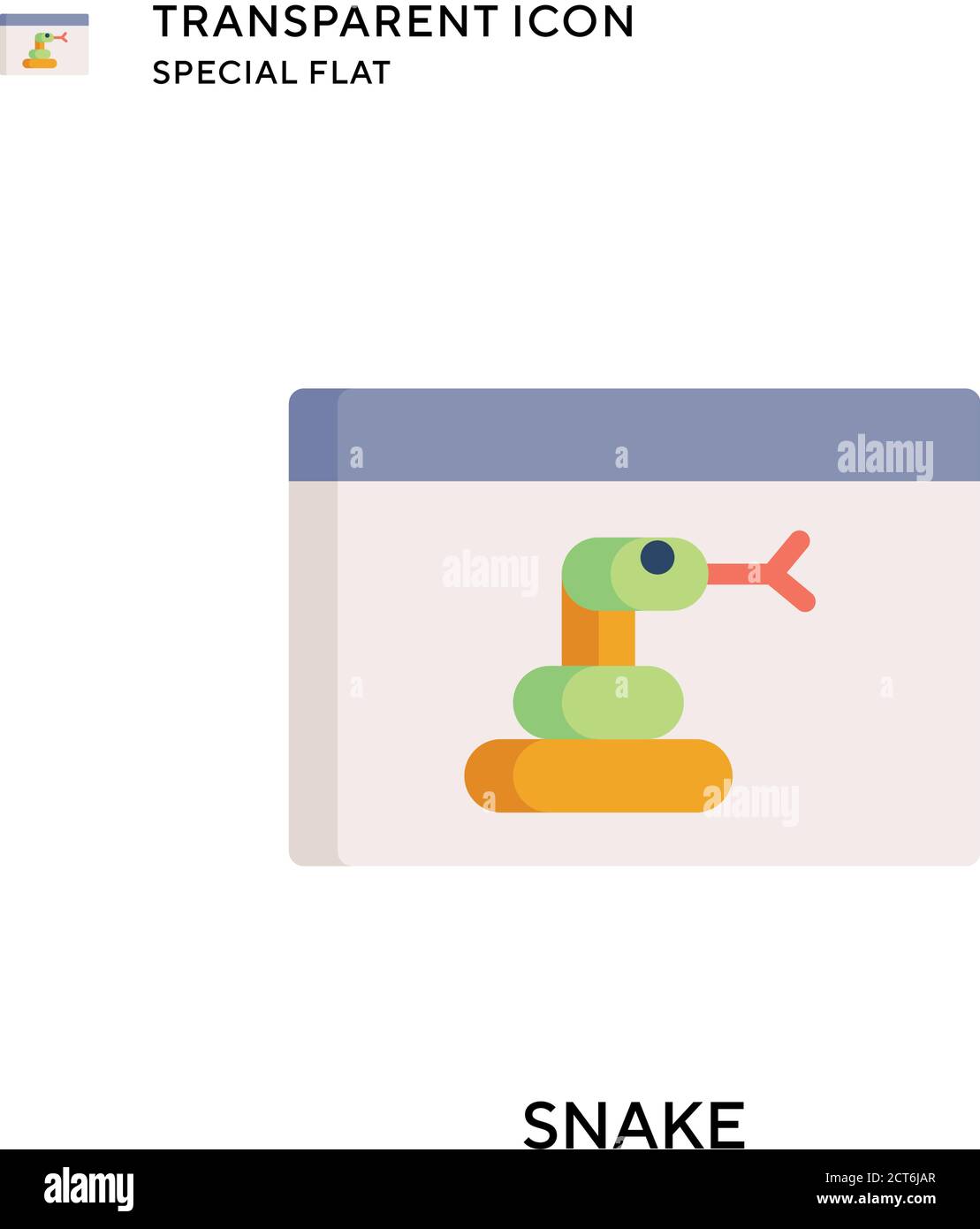 Snake vector icon. Flat style illustration. EPS 10 vector Stock Vector ...