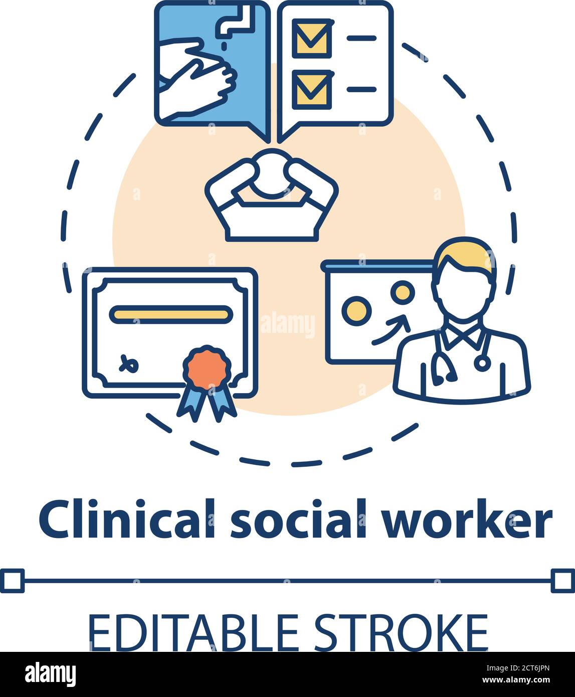 Mental health social worker Stock Vector Images - Alamy