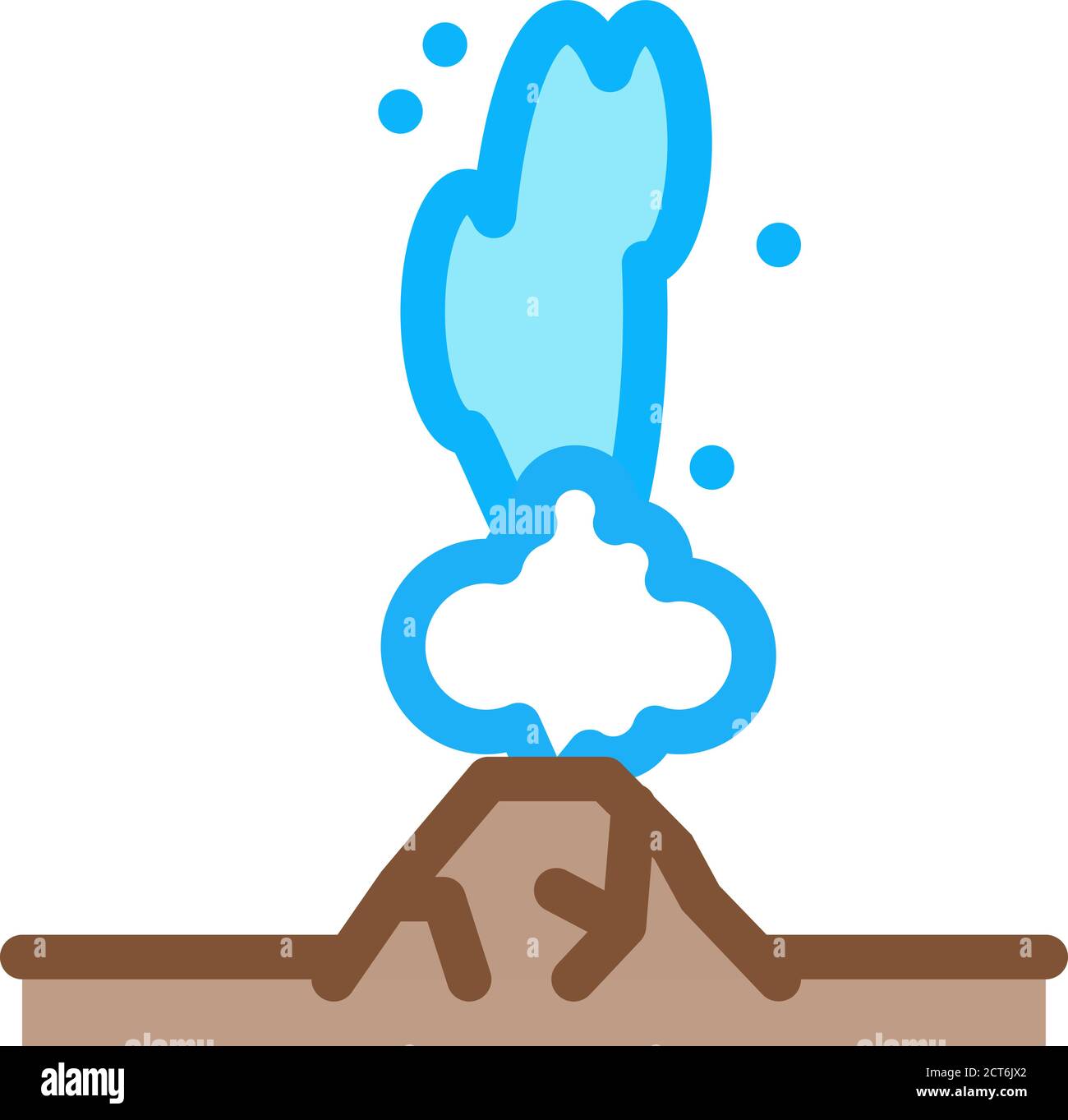water geyser icon vector outline symbol illustration Stock Vector Image ...