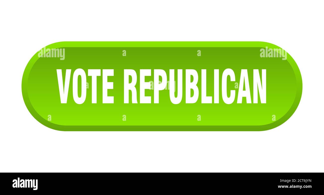 vote republican button. rounded sign isolated on white background Stock ...