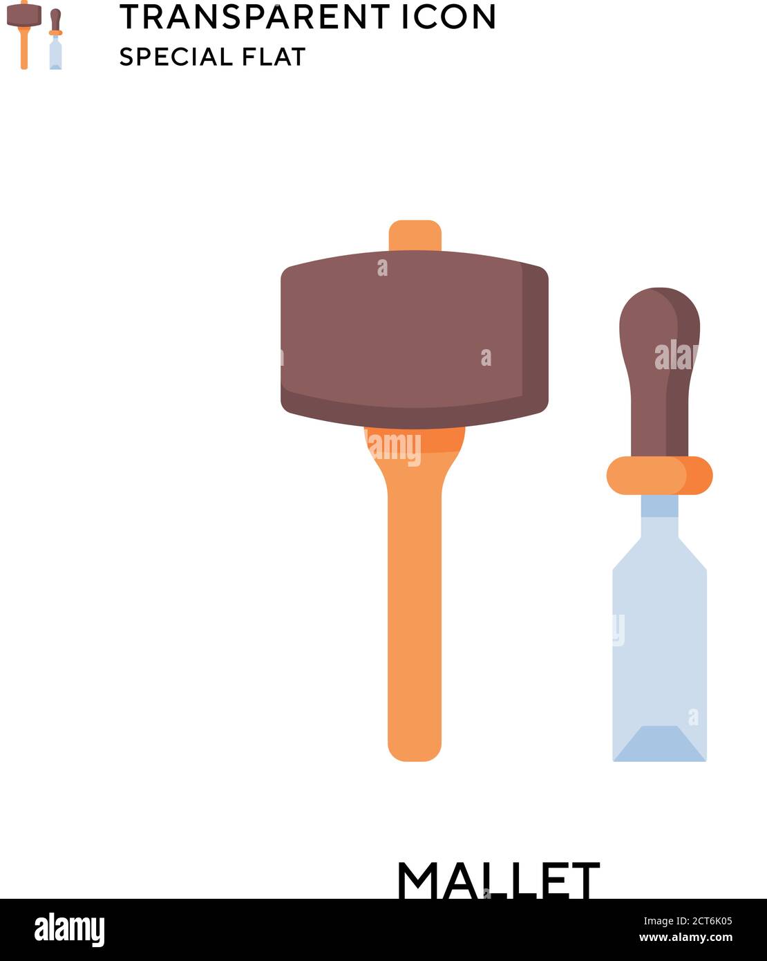 Mallet vector icon. Flat style illustration. EPS 10 vector Stock Vector ...