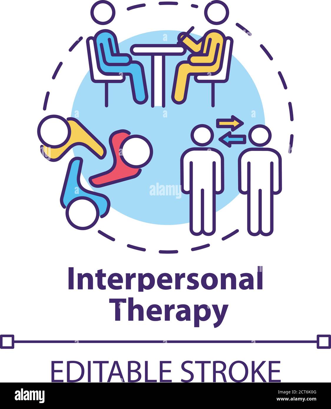 Interpersonal therapy concept icon Stock Vector Image & Art - Alamy
