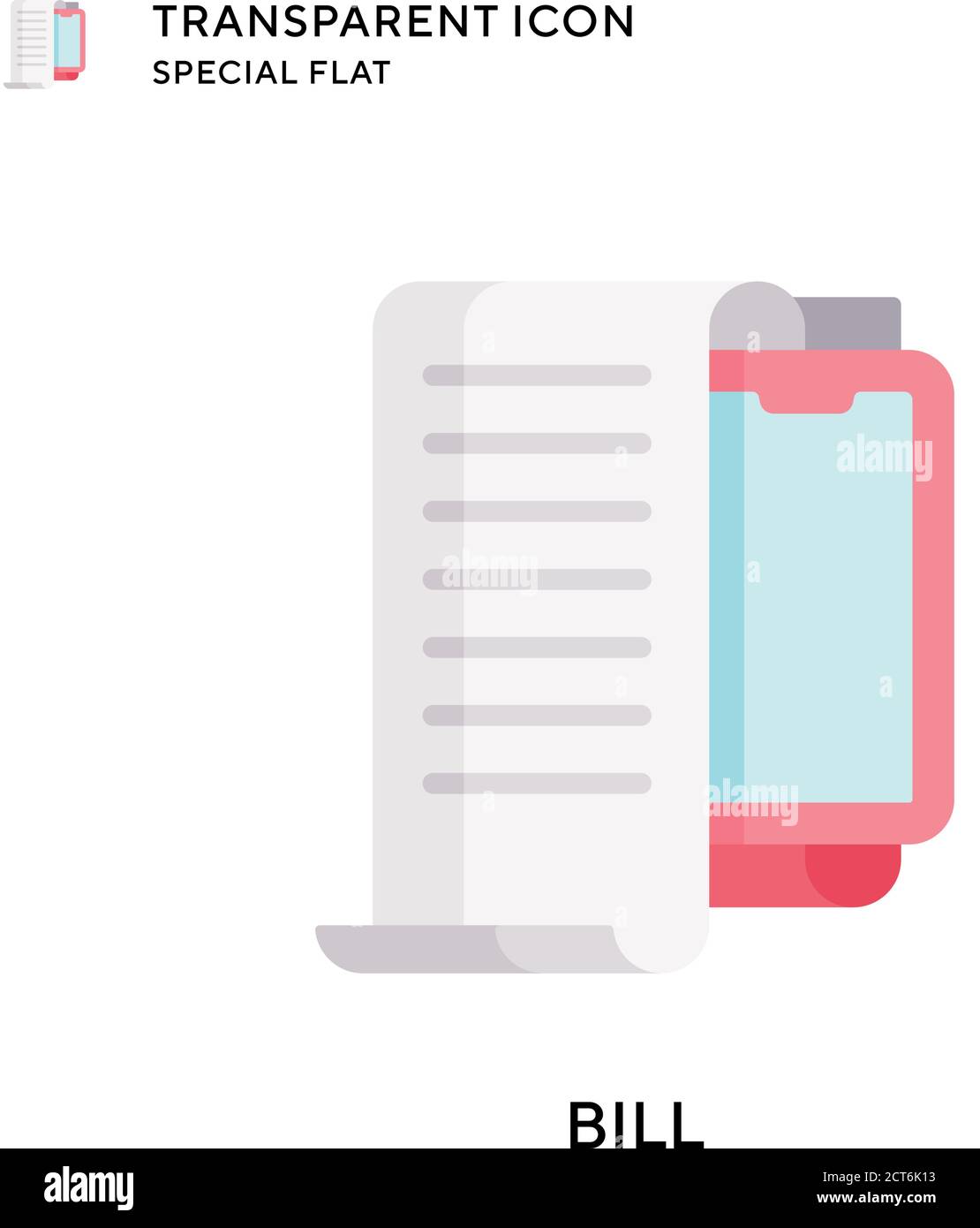 Bill vector icon. Flat style illustration. EPS 10 vector Stock Vector ...
