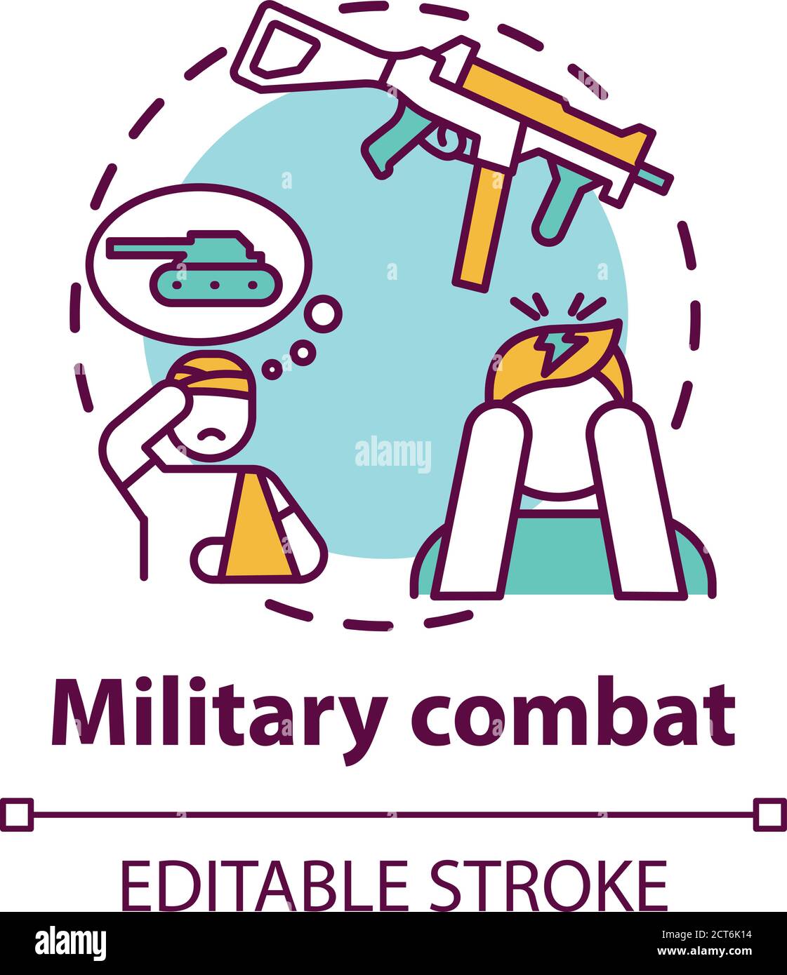 Military combat concept icon Stock Vector Image & Art - Alamy