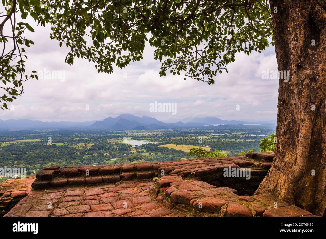 View from the top of Sigiriya Rock Fortress, aka Lion Rock, Sri Lanka ...