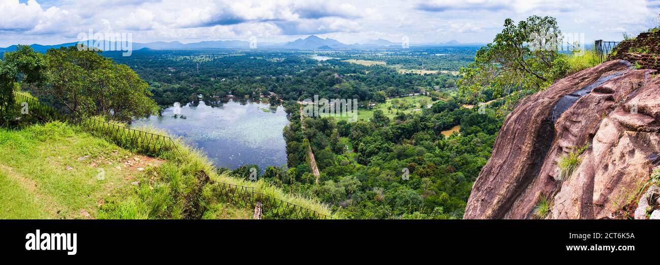 Sigiriya Rock, view from the top of the rock, aka Sigiriya Lion Rock ...