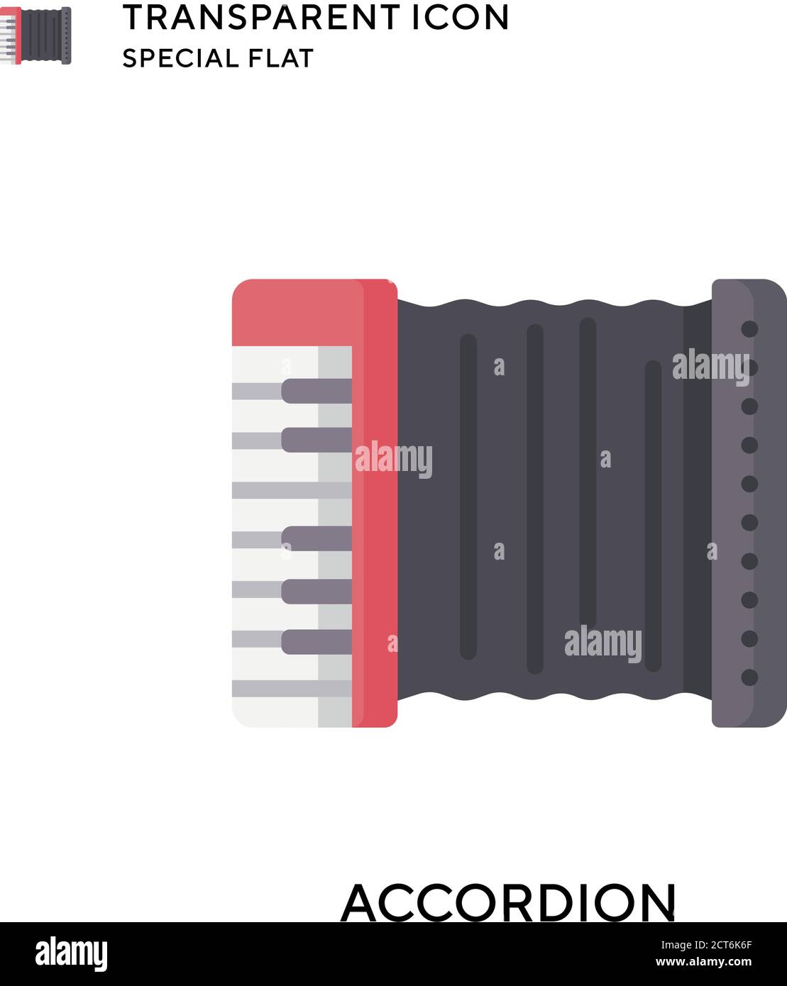 Accordion vector icon. Flat style illustration. EPS 10 vector Stock ...