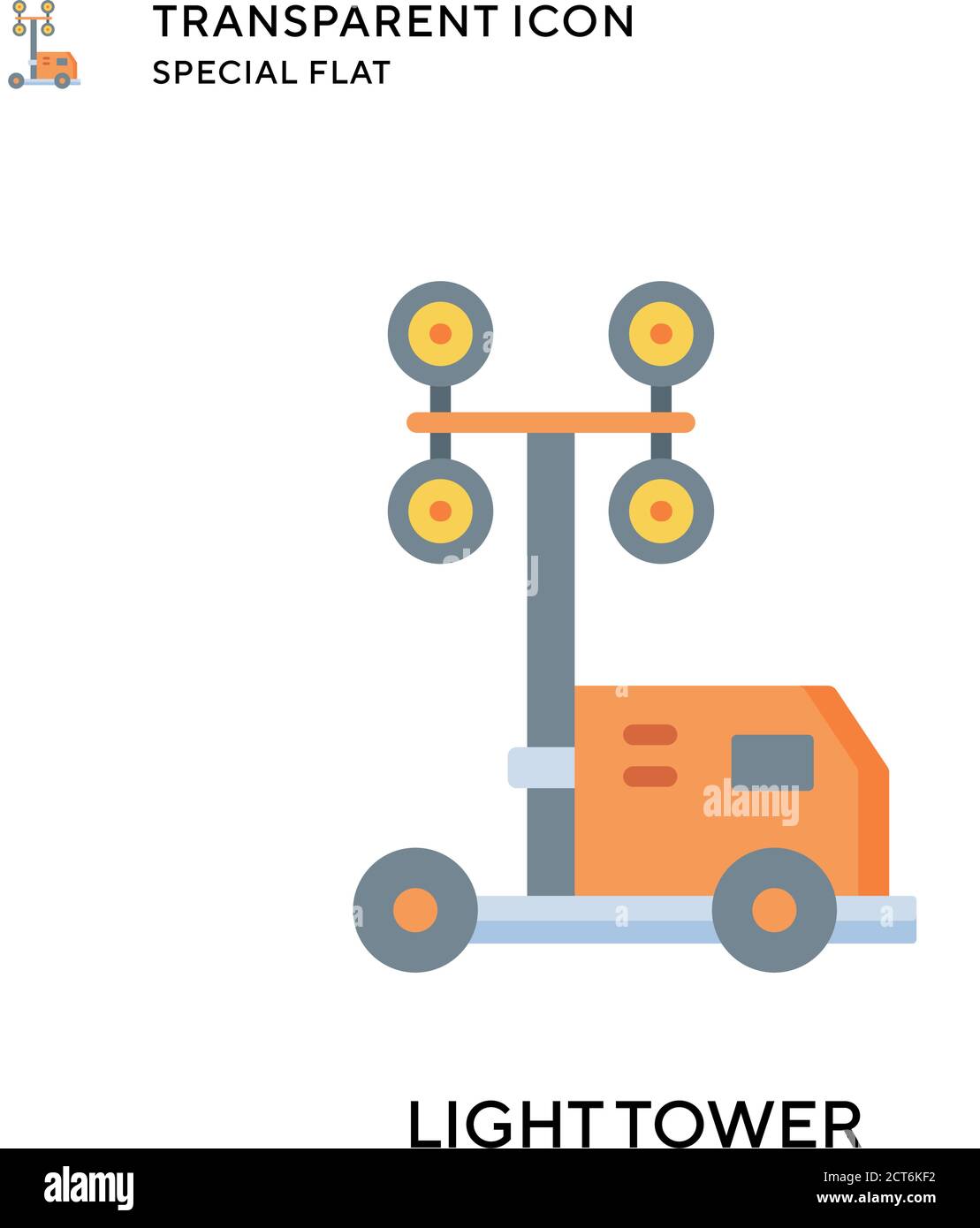 Light tower vector icon. Flat style illustration. EPS 10 vector Stock ...