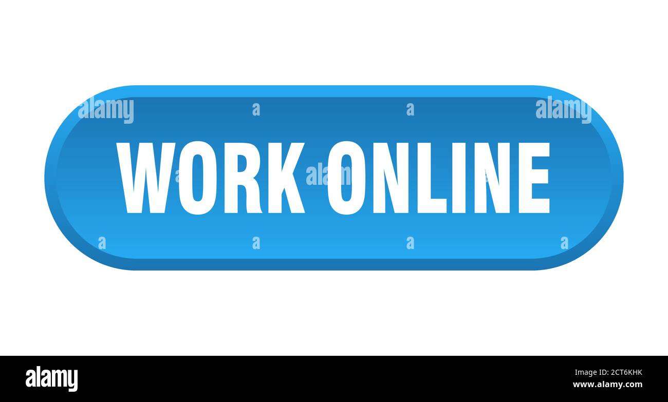work online button. rounded sign isolated on white background Stock ...