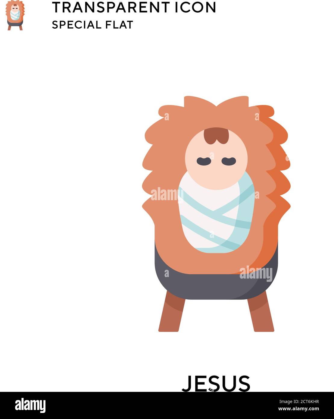 Jesus vector icon. Flat style illustration. EPS 10 vector Stock Vector ...