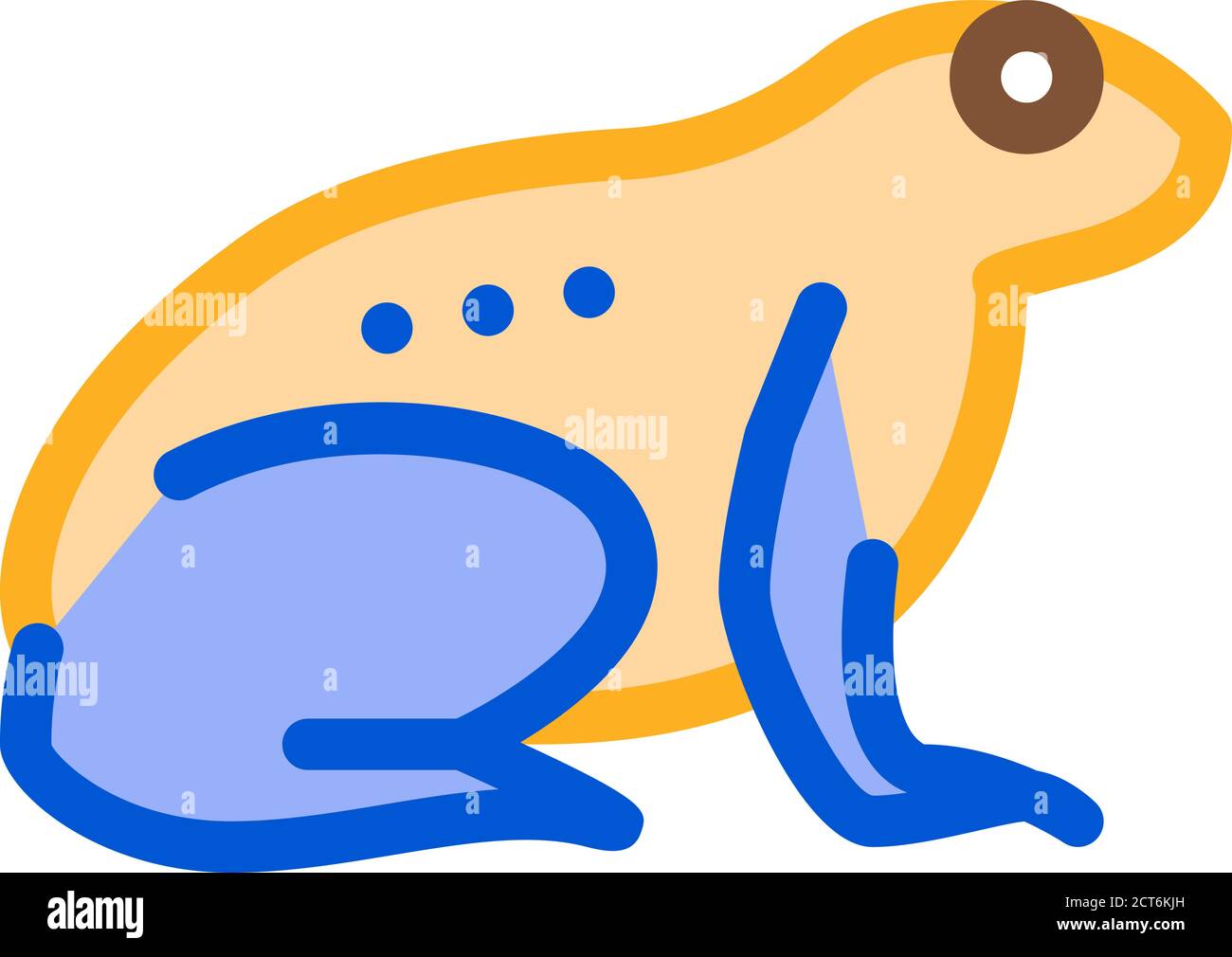 tropical frog icon vector outline symbol illustration Stock Vector ...