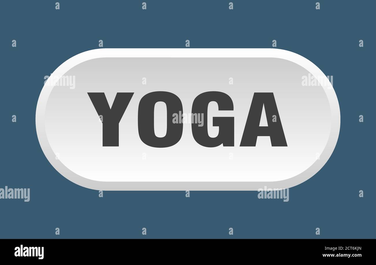 yoga button. rounded sign isolated on white background Stock Vector ...