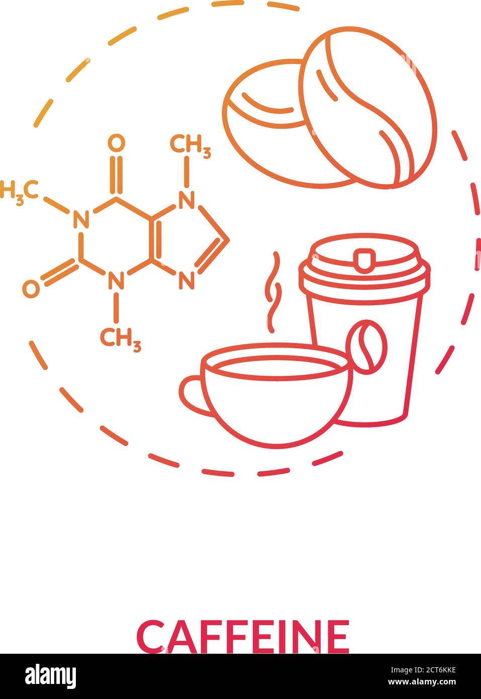 Caffeine molecule Stock Vector Images - Alamy