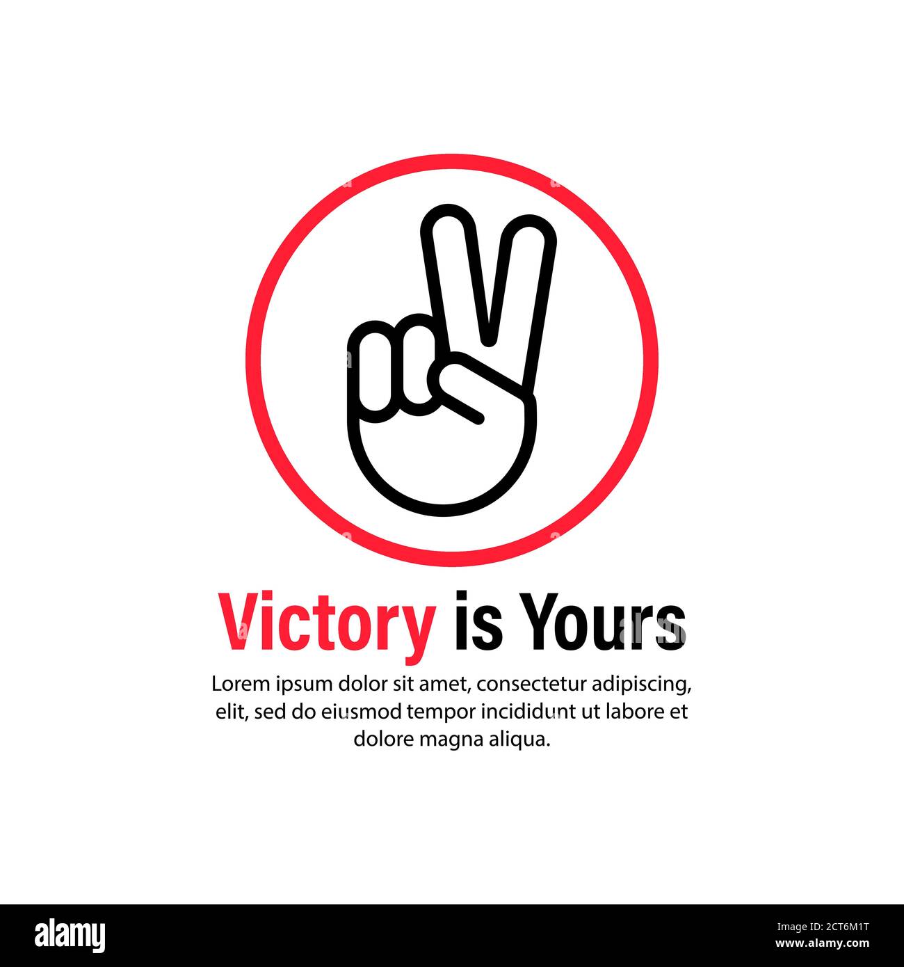 Victory is yours icon. Hand gesture. Vector on isolated white ...