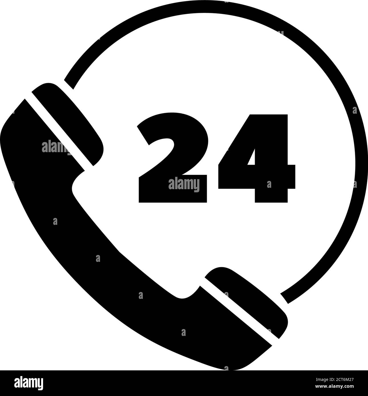 All Day Customer Support Call Center. Flat Vector Icon illustration ...