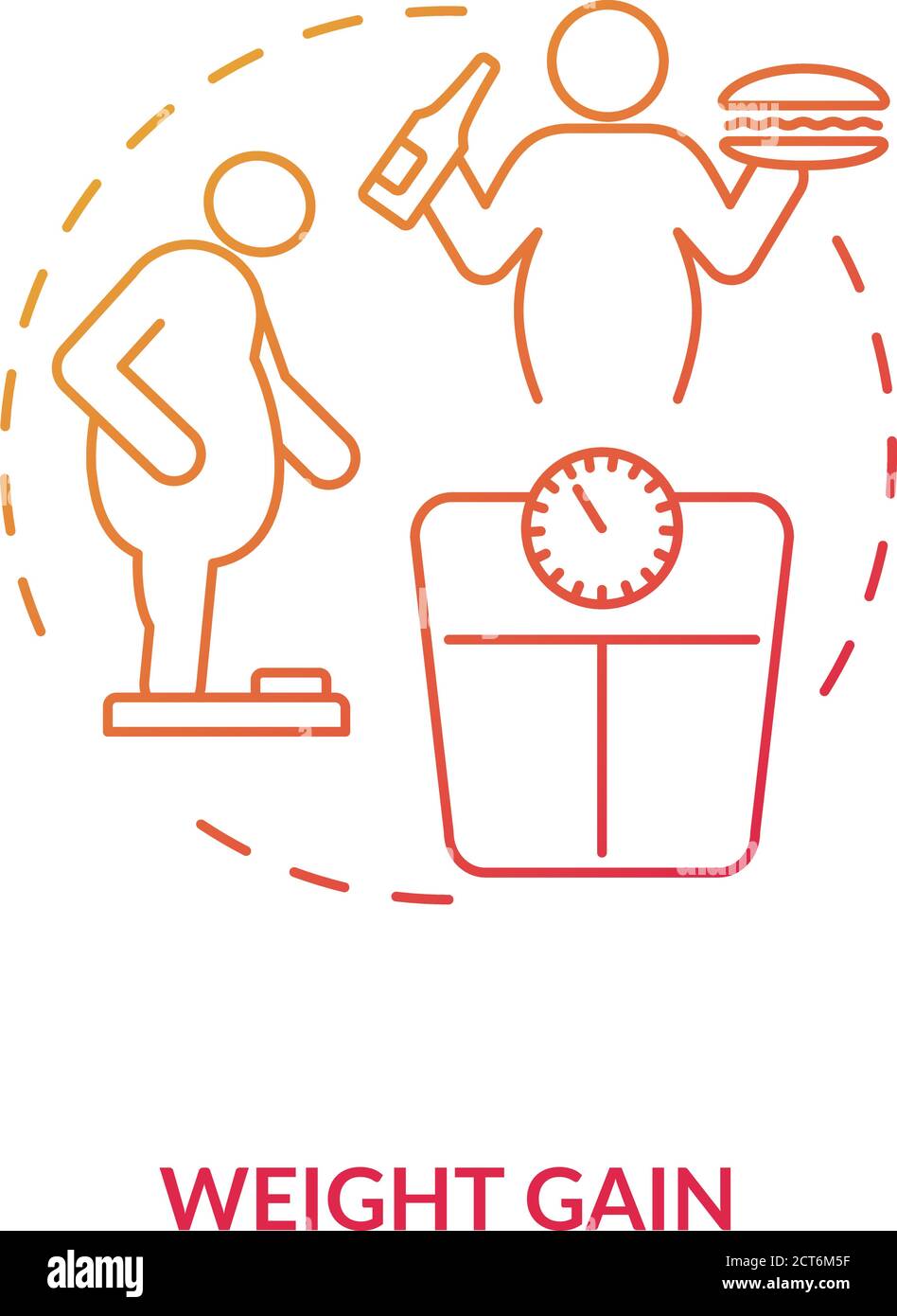 Weight gain concept icon Stock Vector Image & Art - Alamy