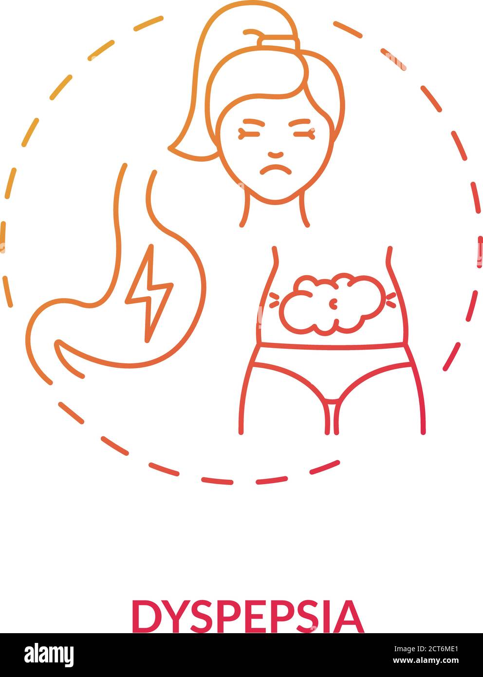 Dyspepsia concept icon Stock Vector Image & Art - Alamy