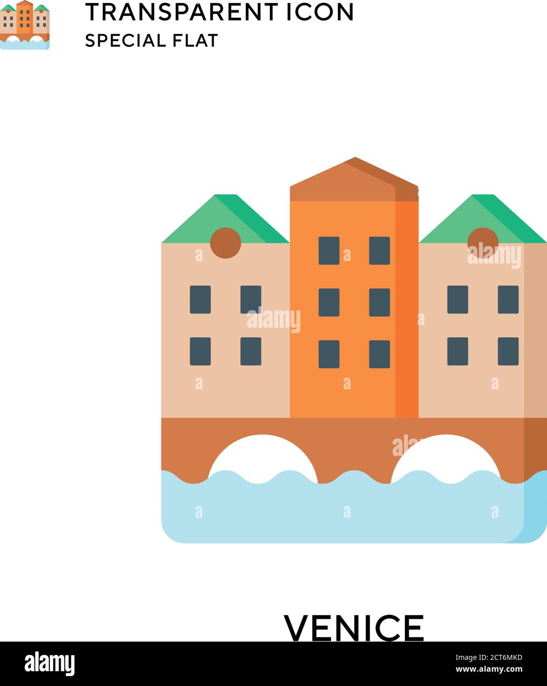 Venice vector icon. Flat style illustration. EPS 10 vector Stock Vector ...