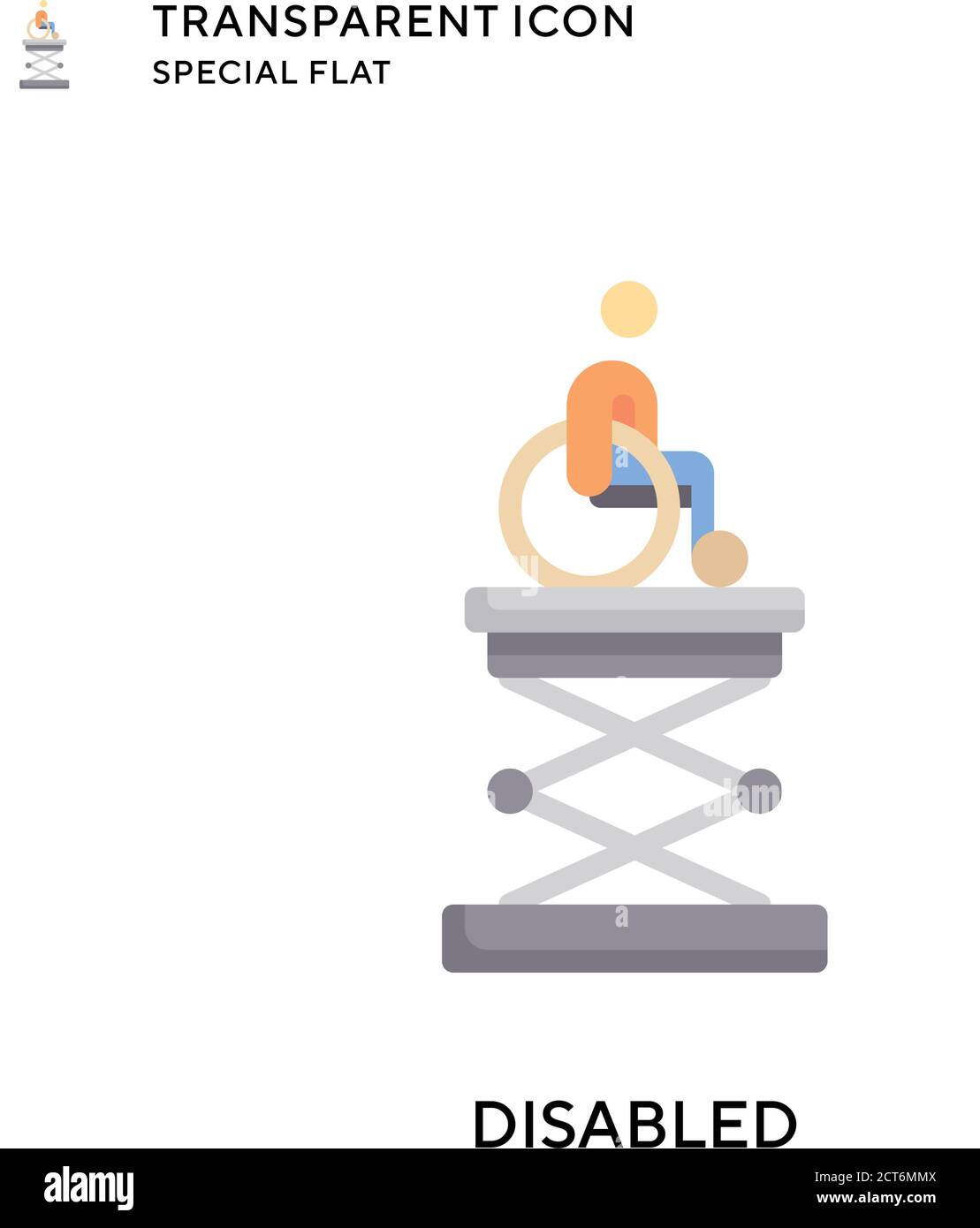 Disabled vector icon. Flat style illustration. EPS 10 vector Stock ...