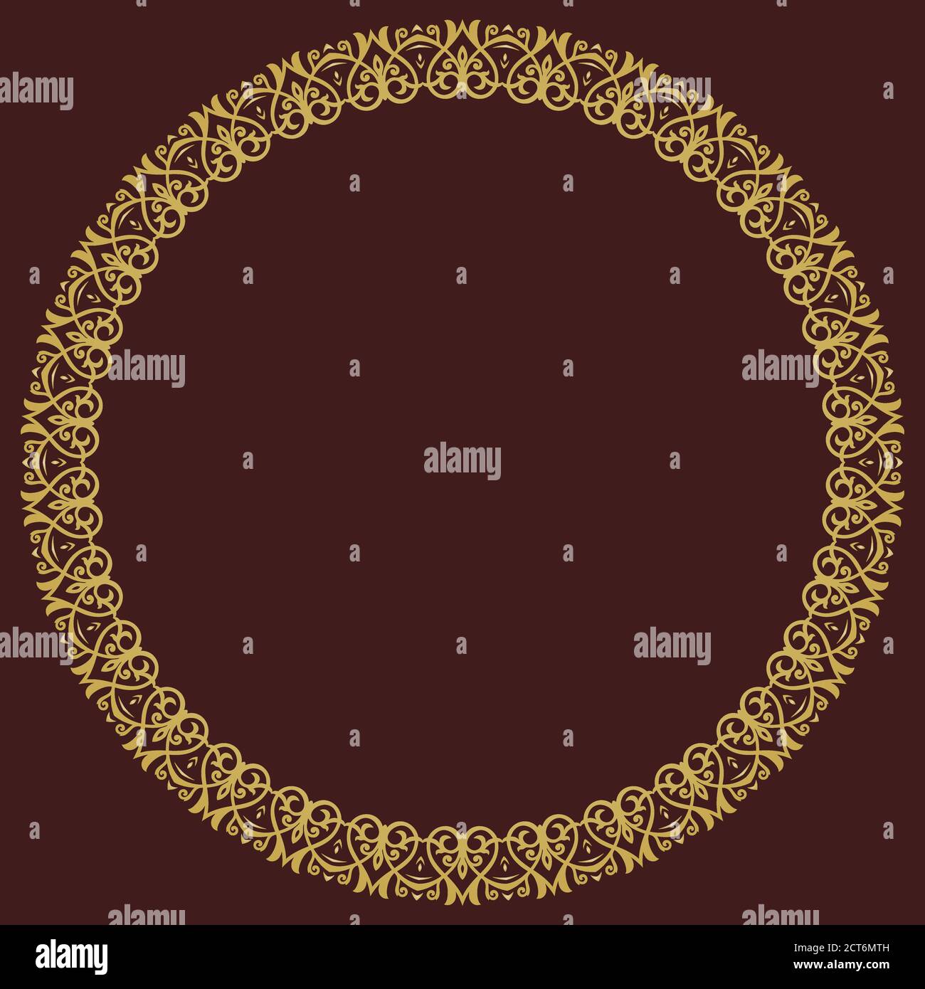 Floral Vector Round Frame Stock Vector Image & Art - Alamy