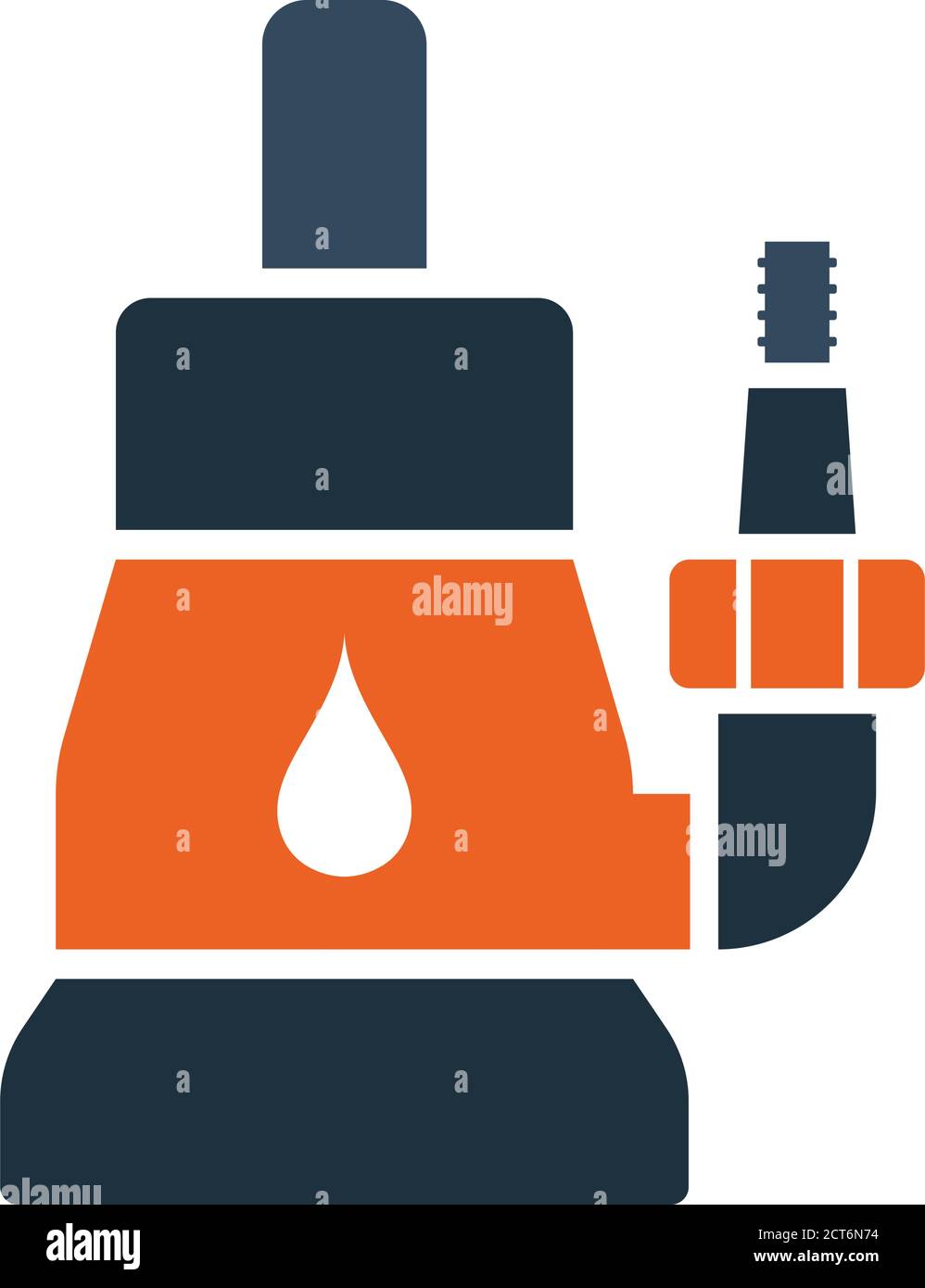 Submersible Water Pump Icon. Flat Color Design. Vector Illustration ...