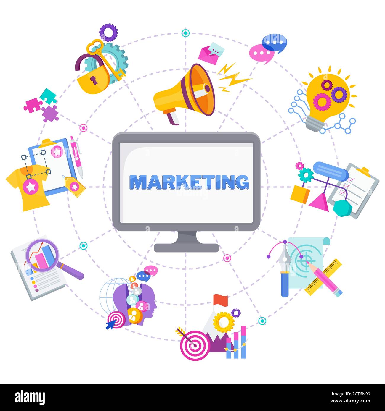 Marketing mix infographic flat vector illustration Stock Vector Image ...