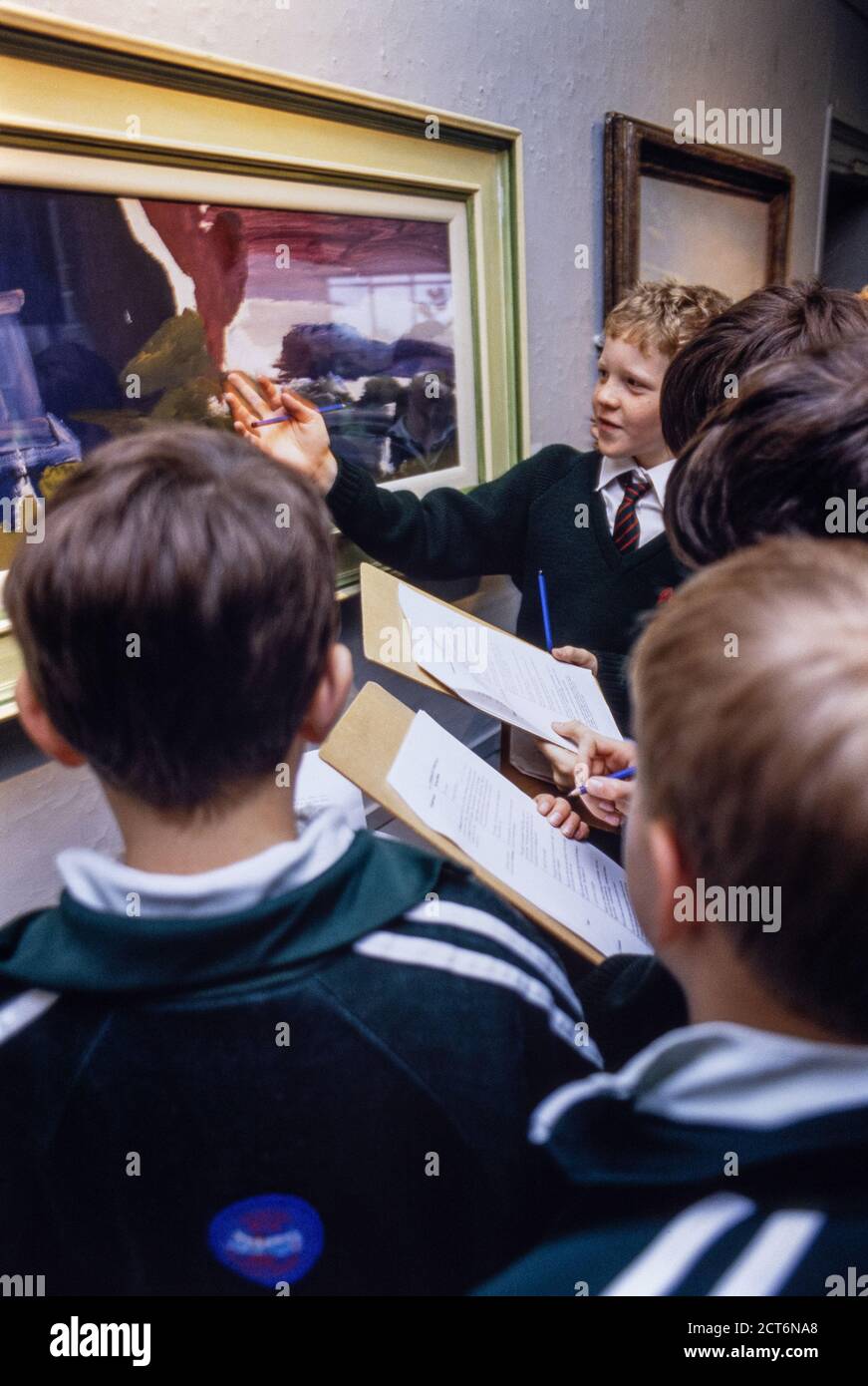 A school party from a local school on an educational visit to the ...