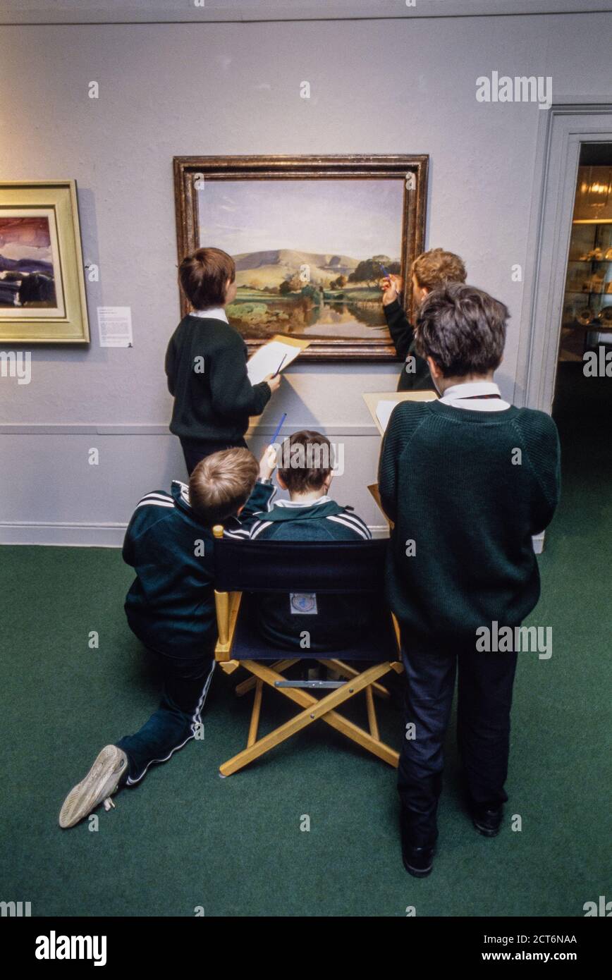 A school party from a local school on an educational visit to the ...